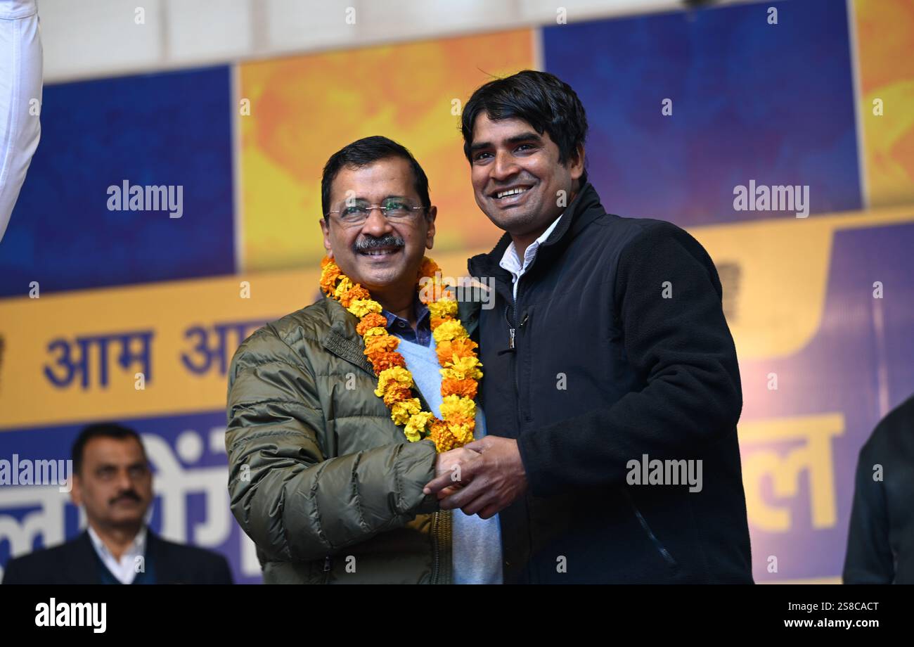 NEW DELHI, INDIA - JANUARY 21: Arvind Kejriwal, National Convenor of ...