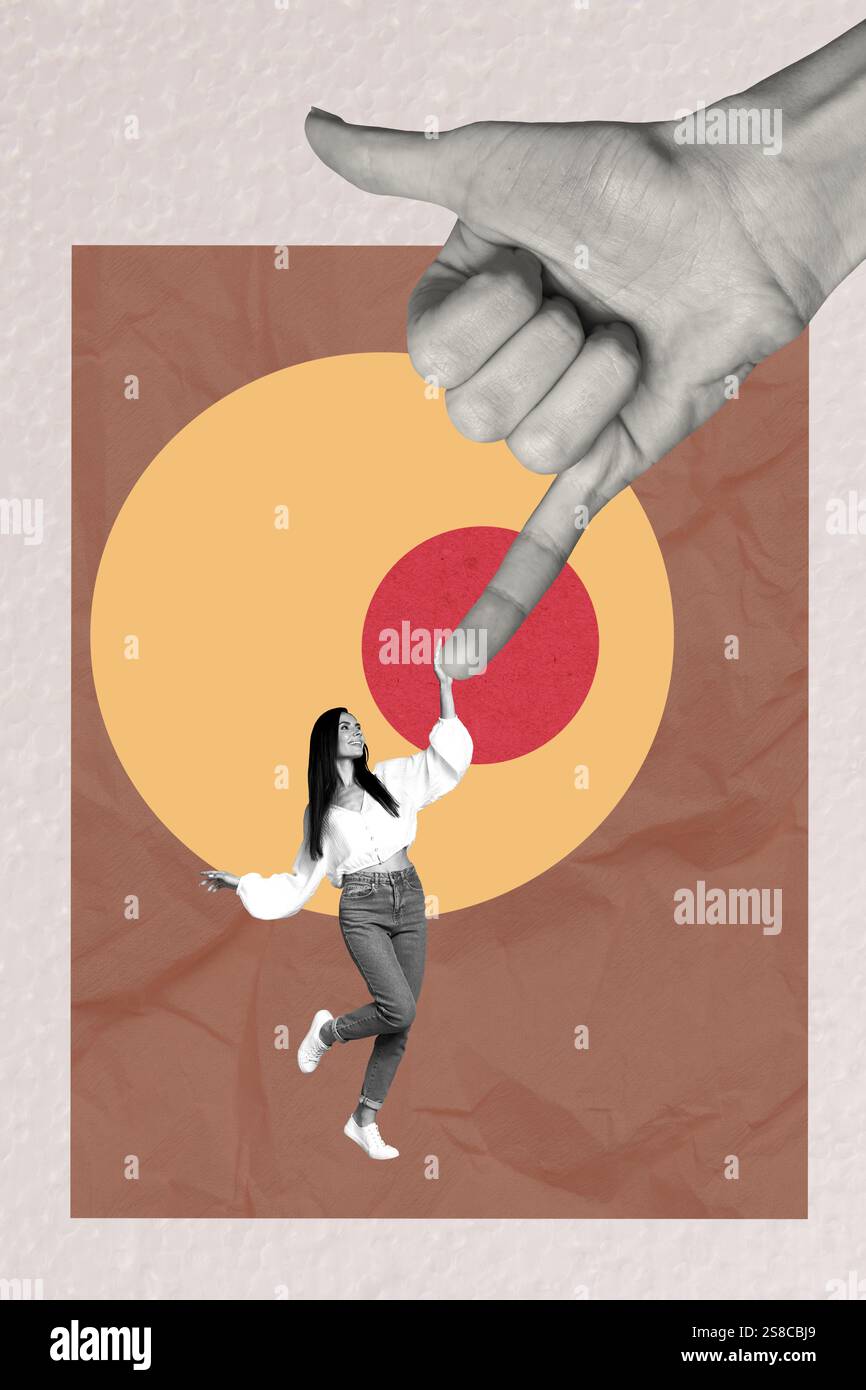 Composite sketch design artwork 3D photo collage of gesture body ...