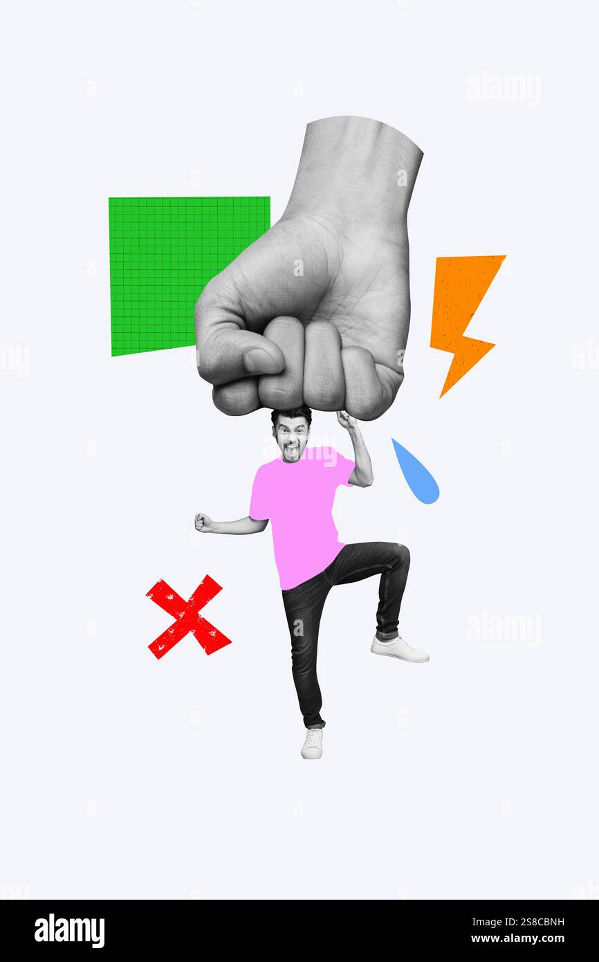 Composite trend artwork sketch image photo collage of copyspace ...