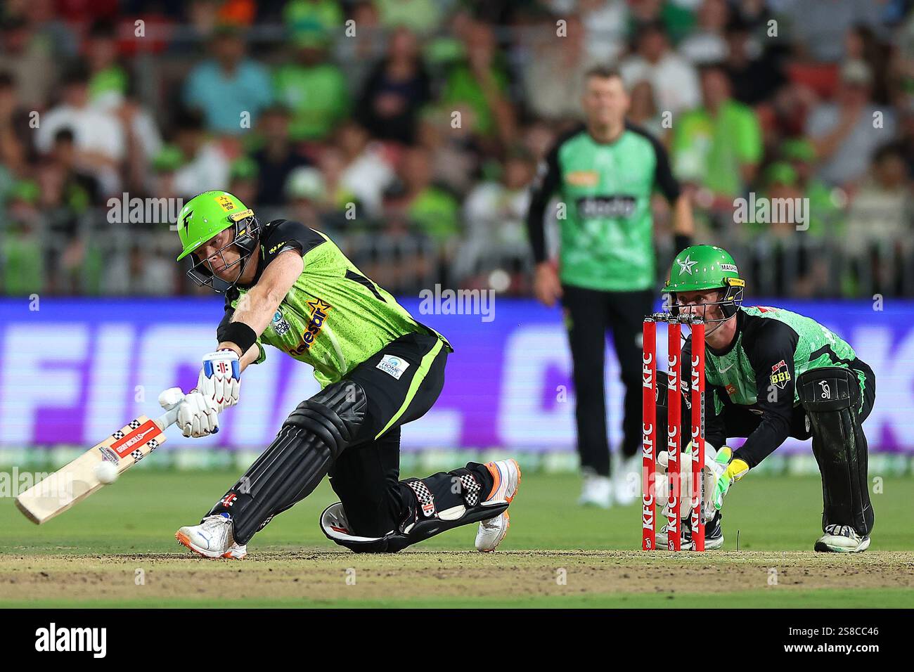 Sam Billings of the Thunder bats during the BBL Knockout Final match ...