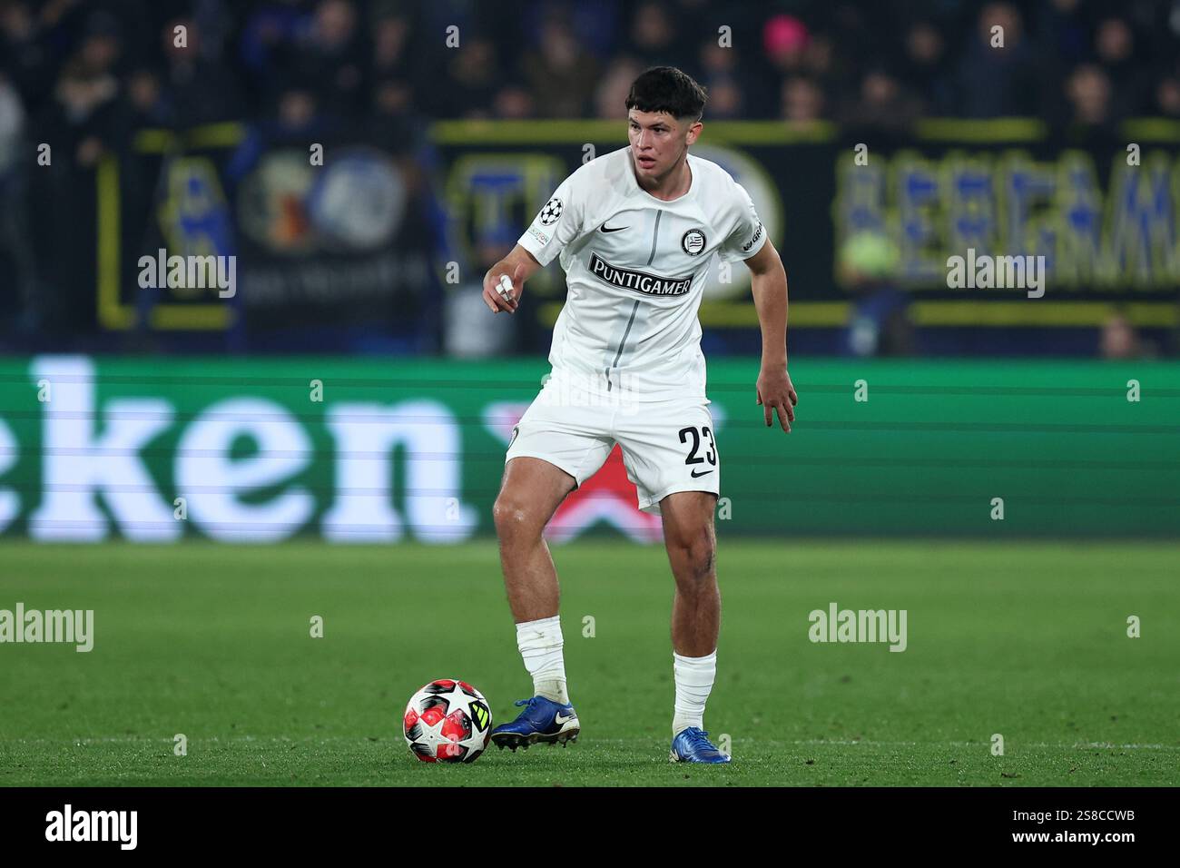 Bergamo, Italy. 21st Jan, 2025. Arjan Malic of SK Sturm Graz in action ...