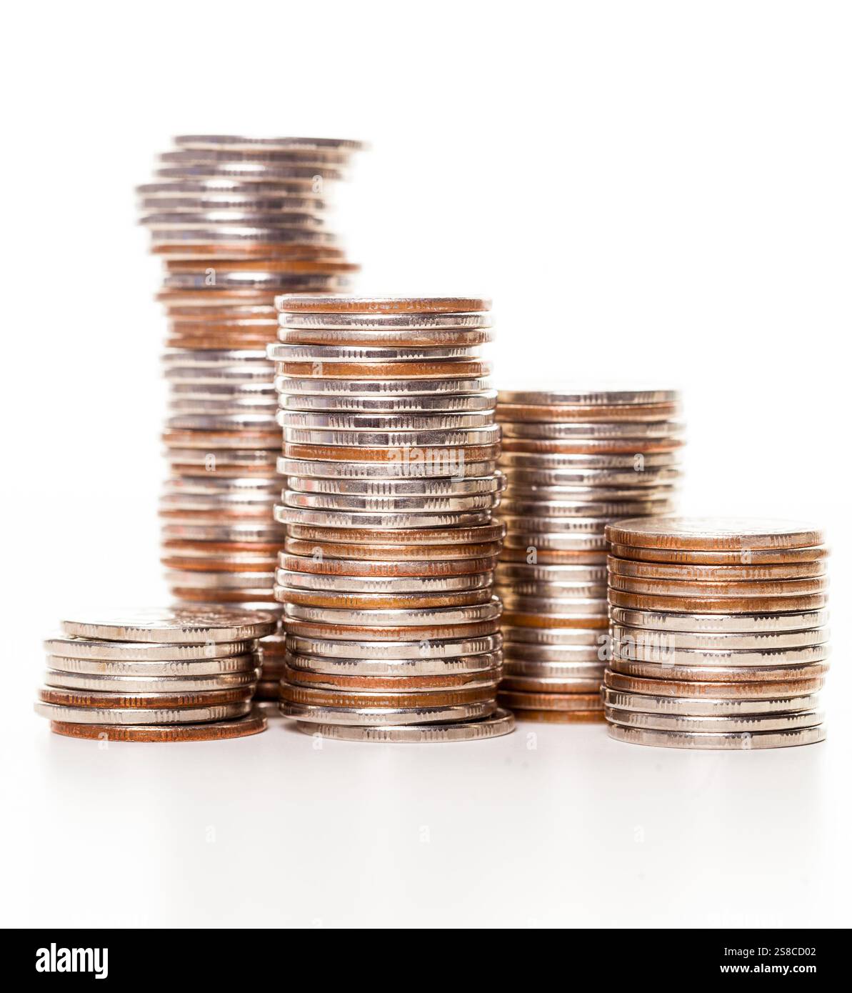 Coins isolated on white background Stock Photo - Alamy