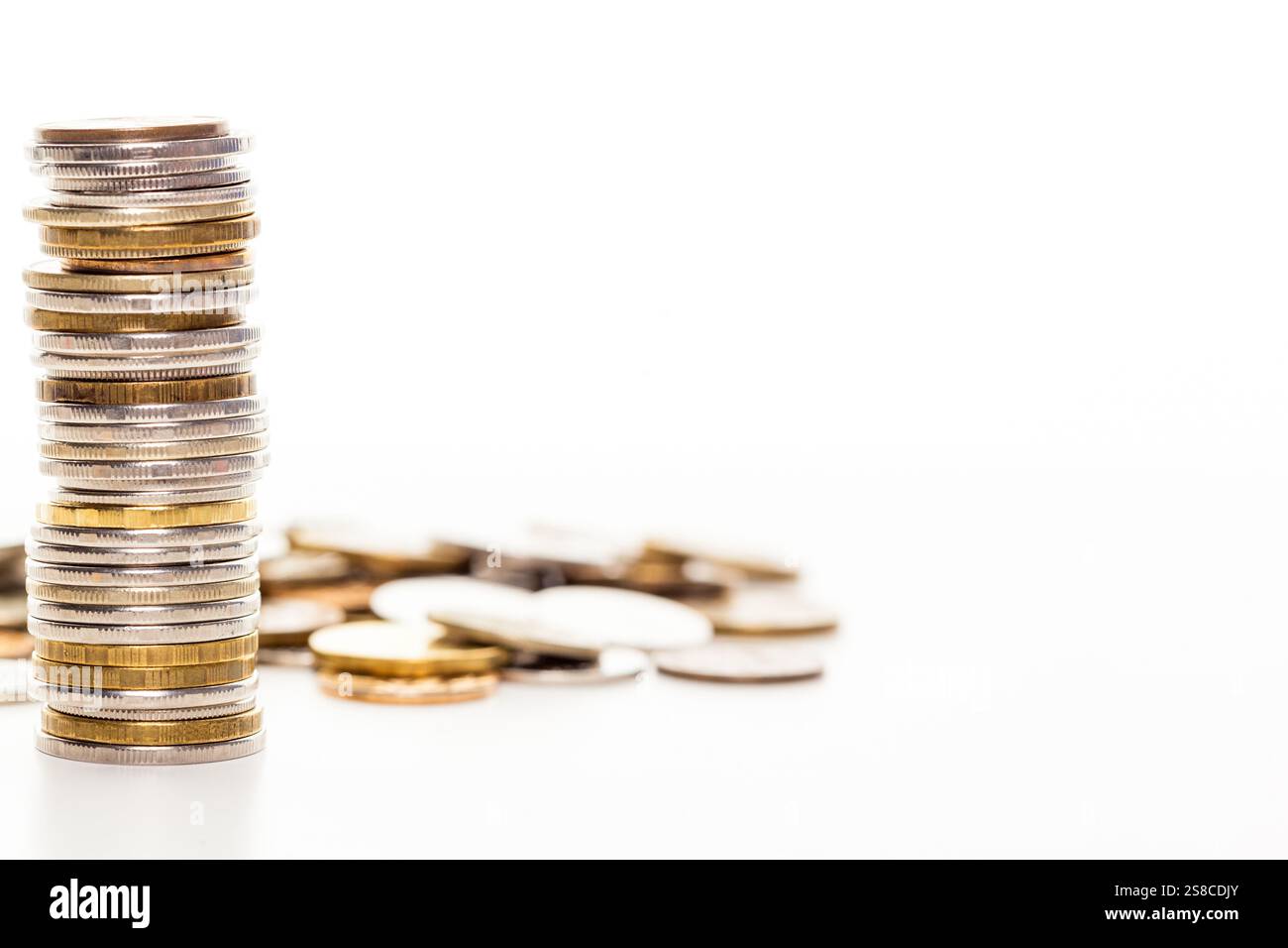 Coins isolated on white background Stock Photo - Alamy