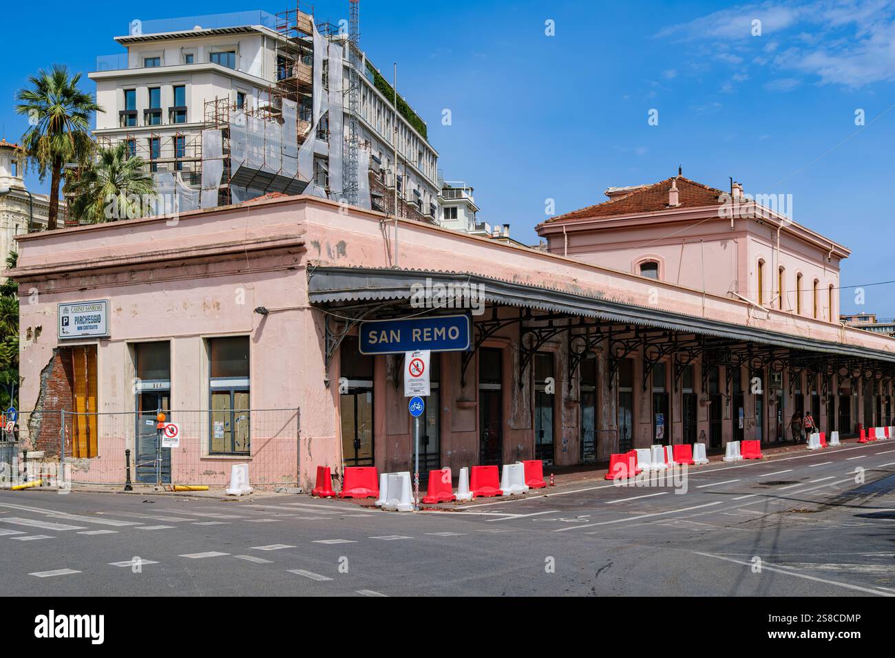 Historic railway station building from 1872, Old Sanremo Station ...