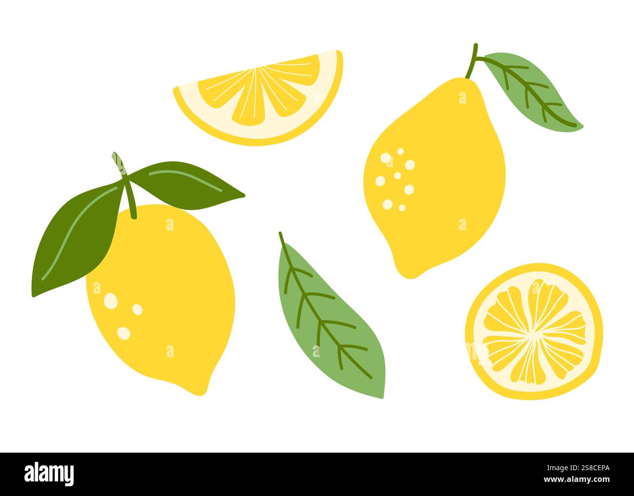 Simple lemon drawing abstract Cut Out Stock Images & Pictures - Alamy