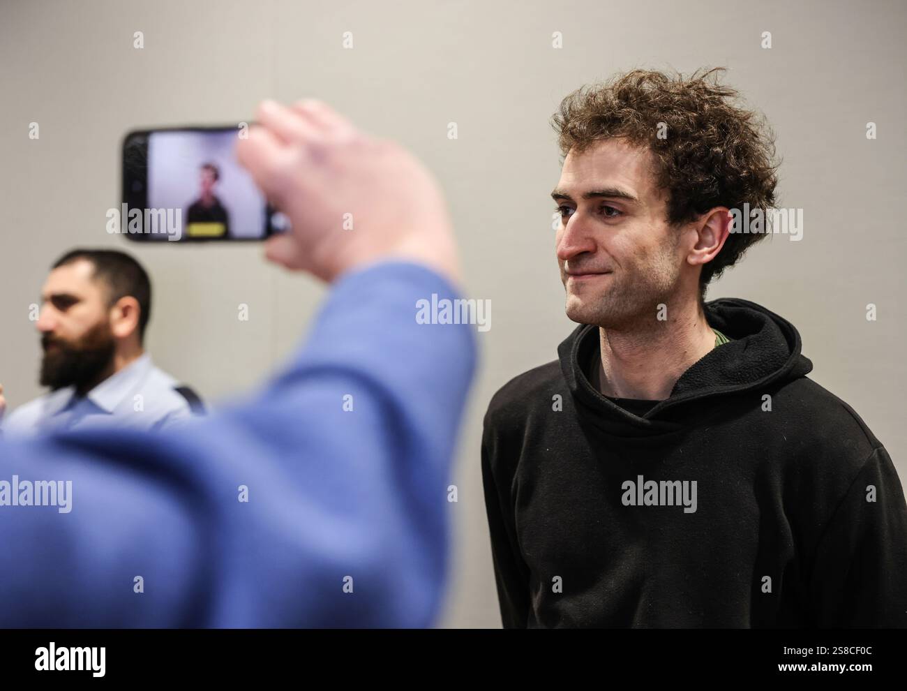 Erkelenz, Germany. 22nd Jan, 2025. The accused Loic Schneider (r ...