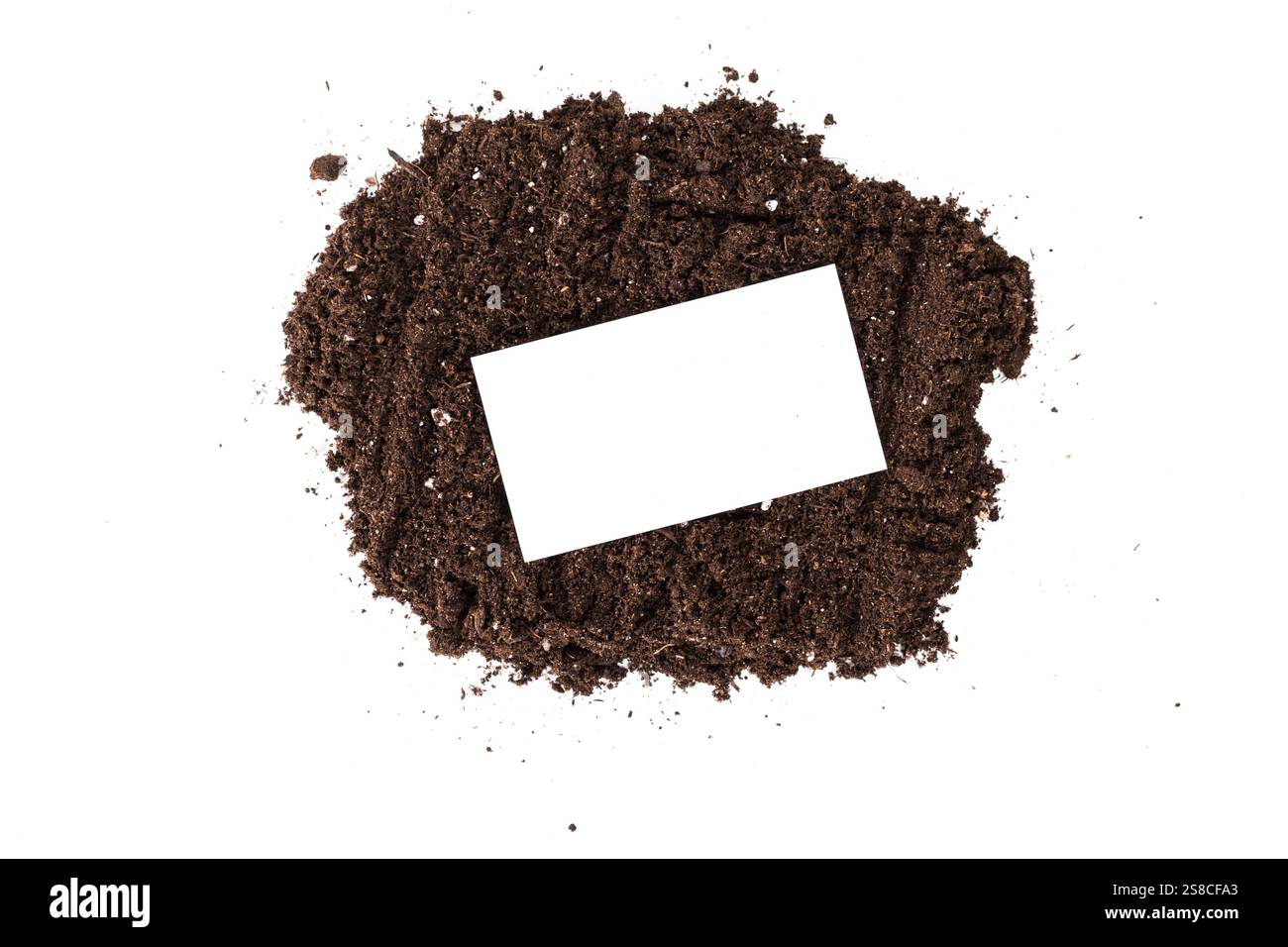 Soil or dirt section isolated on white background Stock Photo - Alamy