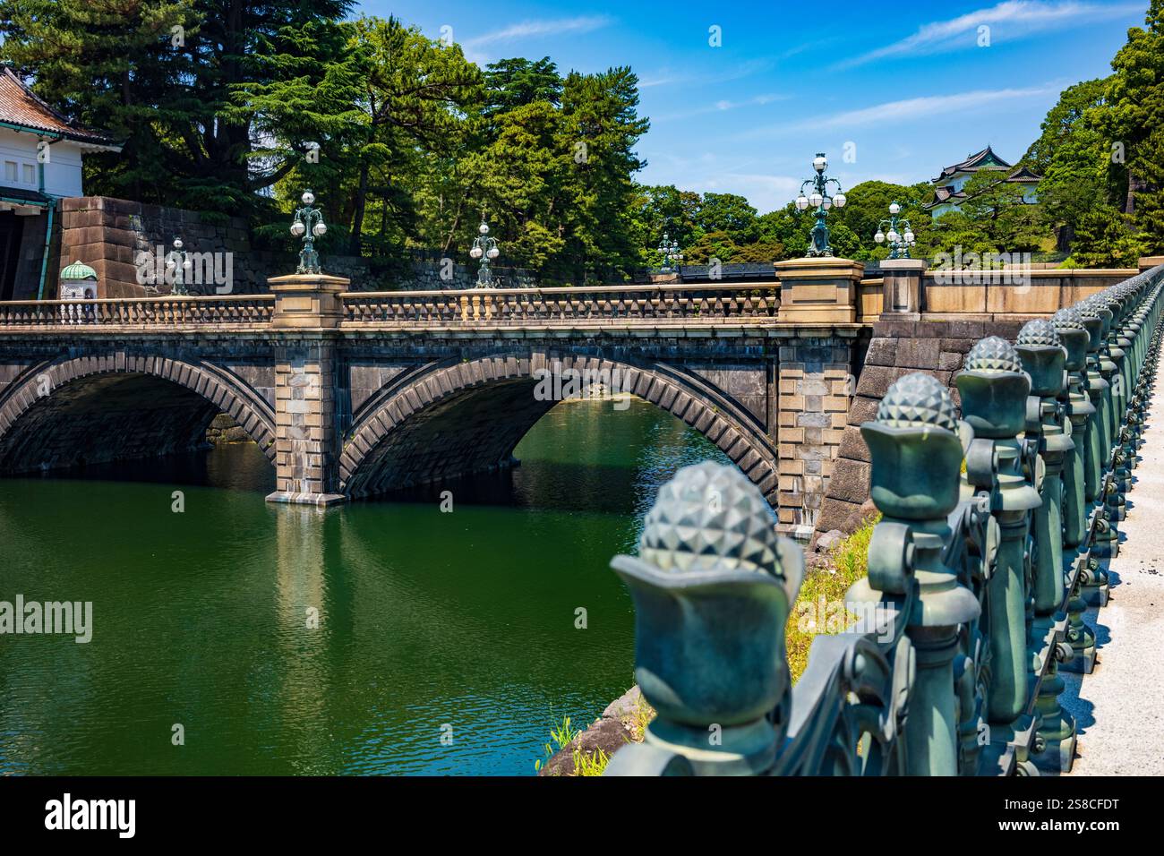 Tokyo, Japan - Jun 15, 2024: The Imperial Palace, the Nijubashi that ...