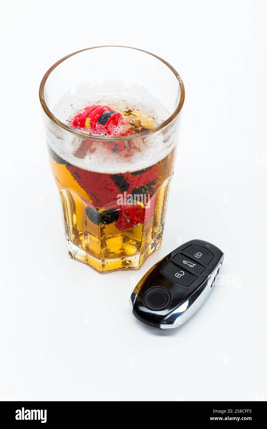Alcohol and car keys Stock Photo - Alamy