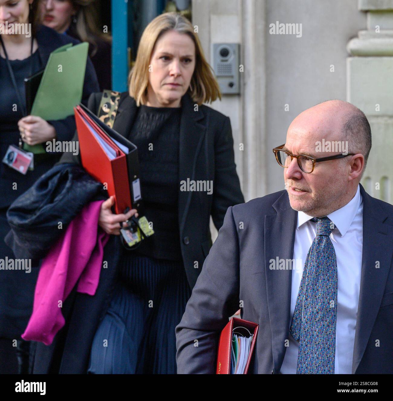Richard Hermer KC - Attorney General - leaving the Cabinet Office, 21 Jan 2025. Catherine Smith ...