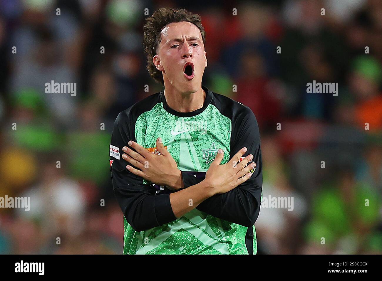 Sydney, Australia. 22nd Jan, 2025. Doug Warren of the Stars celebrates ...