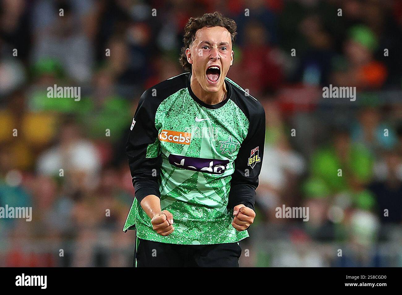 Sydney, Australia. 22nd Jan, 2025. Doug Warren of the Stars celebrates ...