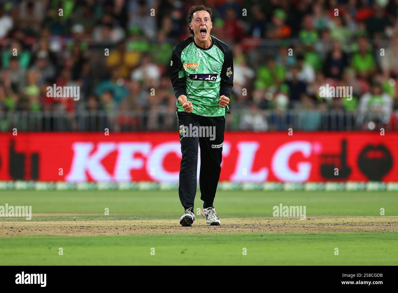 Sydney, Australia. 22nd Jan, 2025. Doug Warren of the Stars celebrates ...