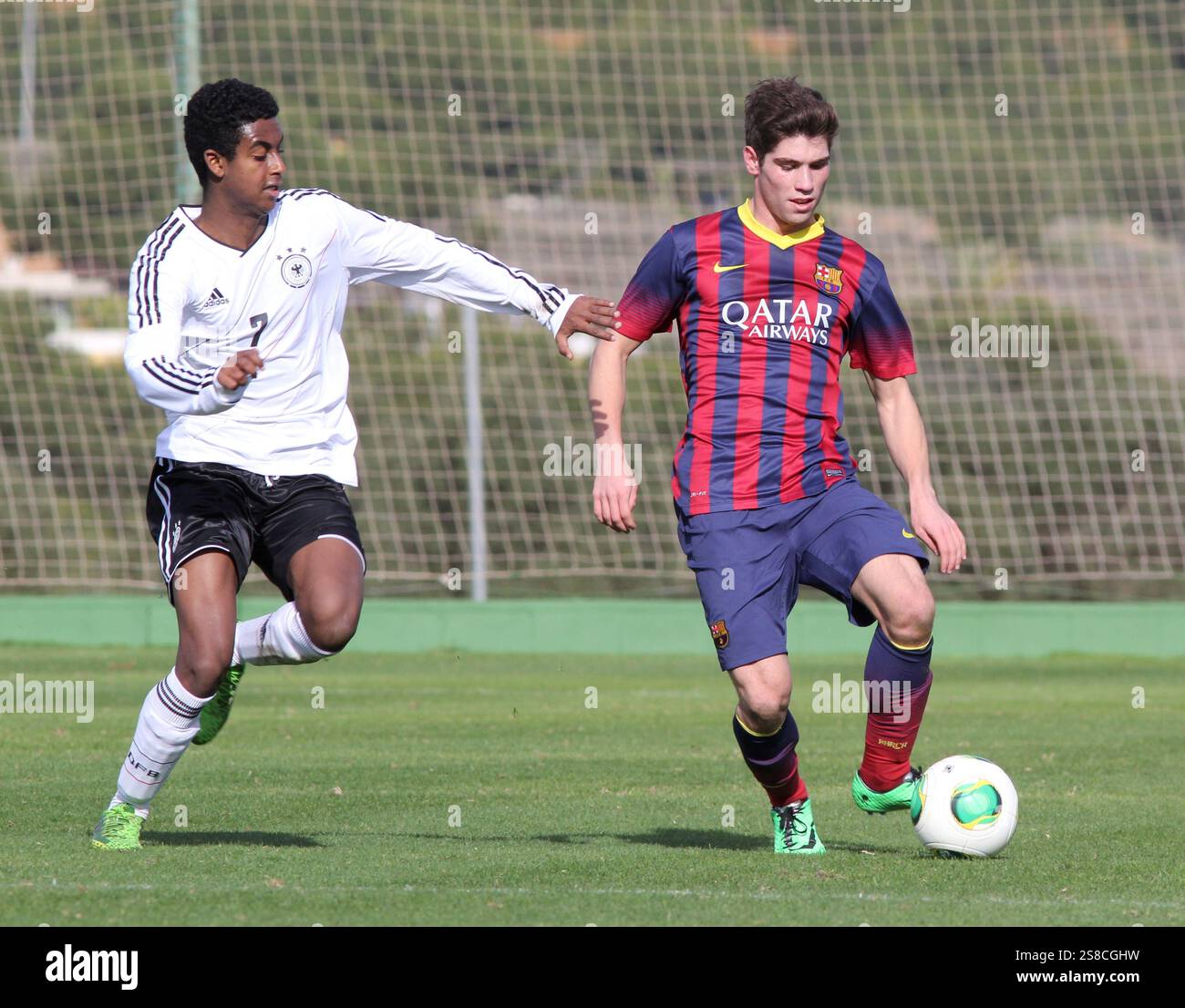 14 January 2014. Germany Under 17 versus Barcelona Under 18 Photograph ...