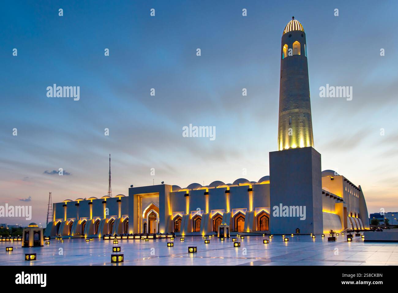 Imam Abdul Wahab Mosque: The Qatar State Grand Mosque Stock Photo - Alamy