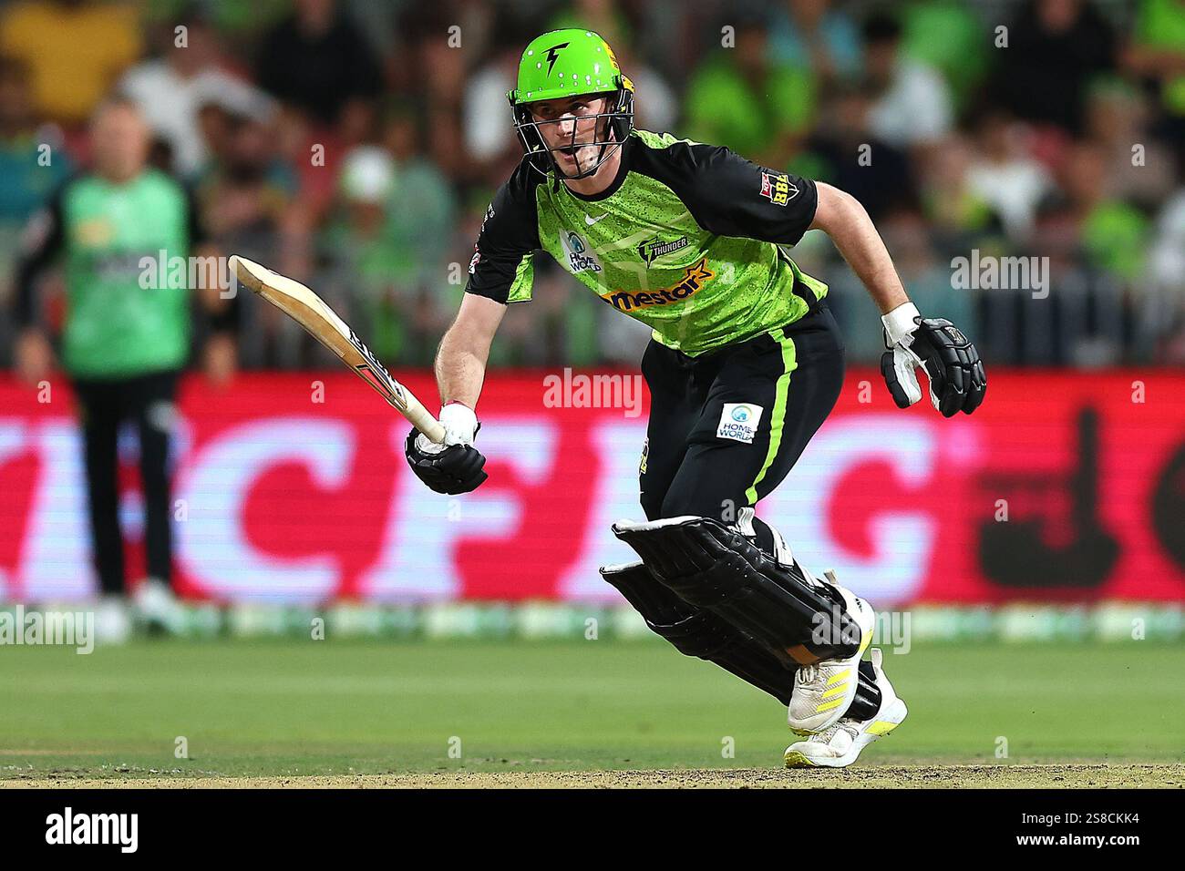 George Garton of the Thunder looks to run during the BBL Knockout Final ...