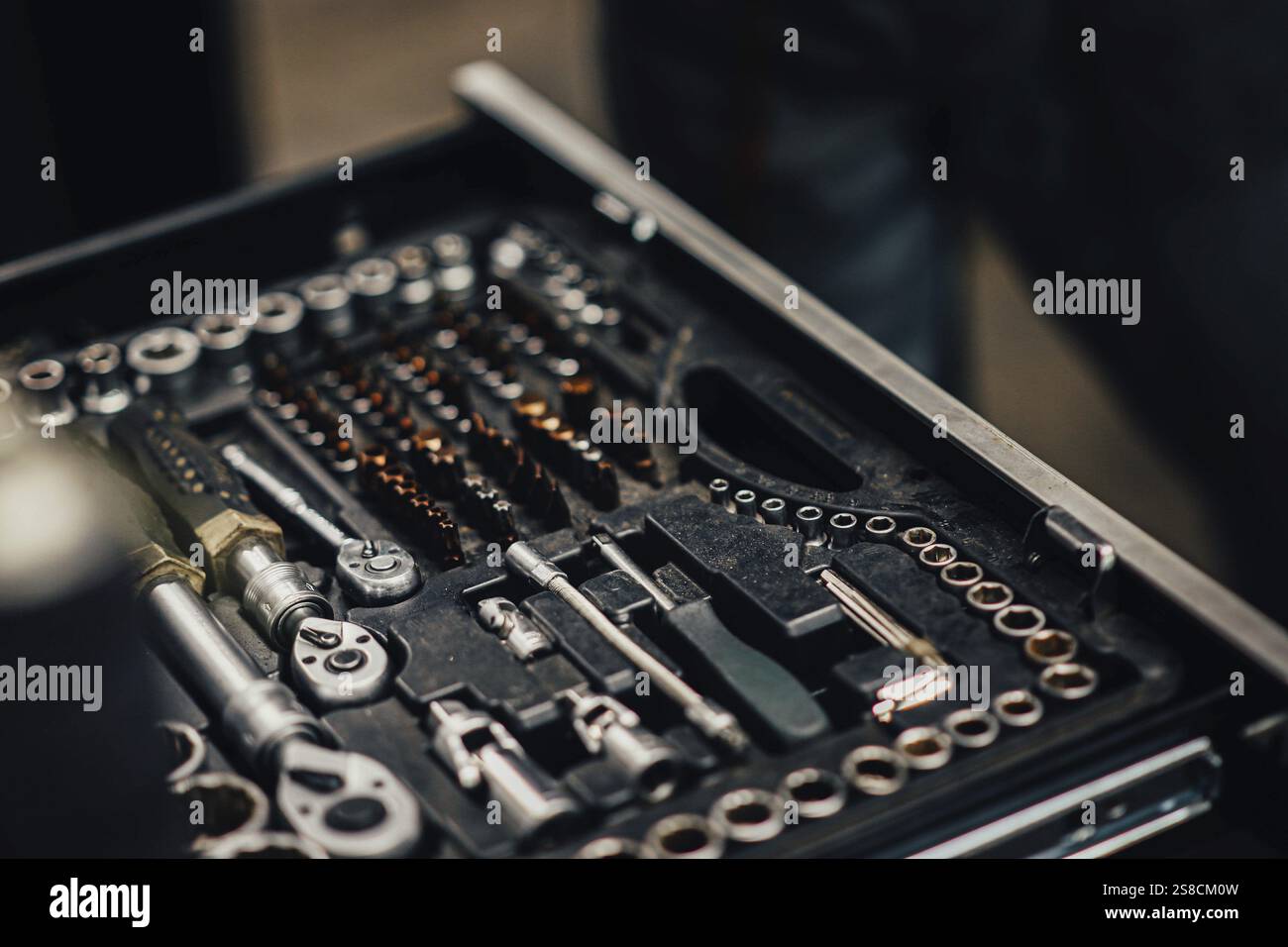 Car repair in a car service tools Stock Photo - Alamy