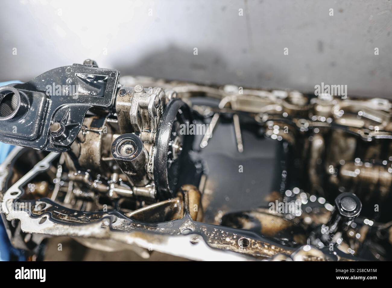 Car repair in a car service center engine diagnostics Stock Photo - Alamy