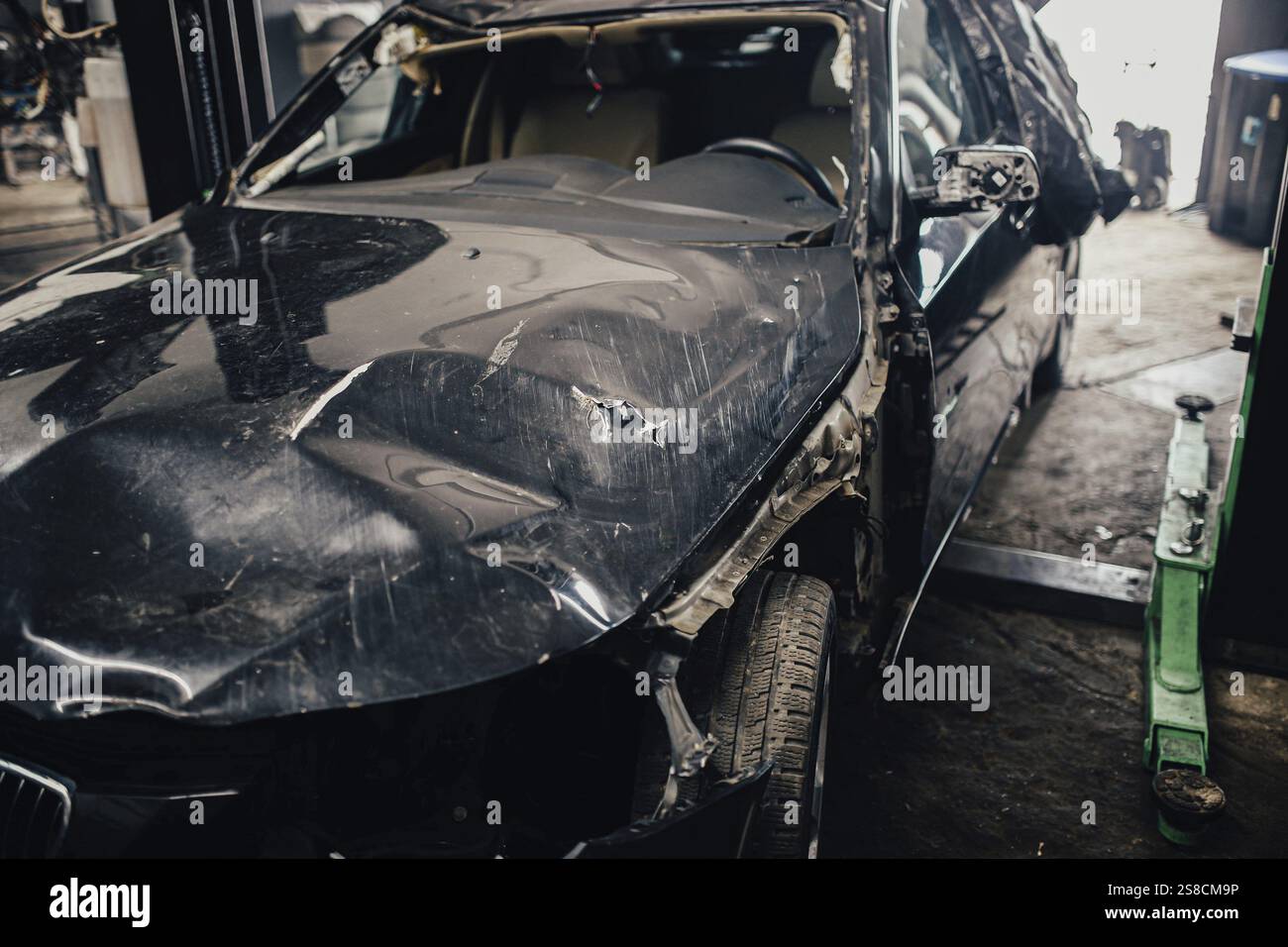 Brake body car damage accident Stock Photo - Alamy