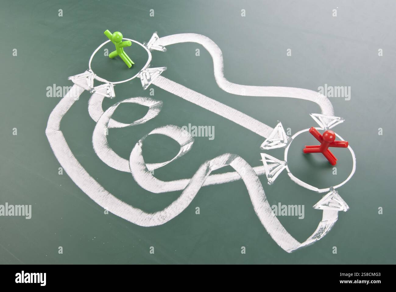 Many different ways to connect two points Stock Photo - Alamy