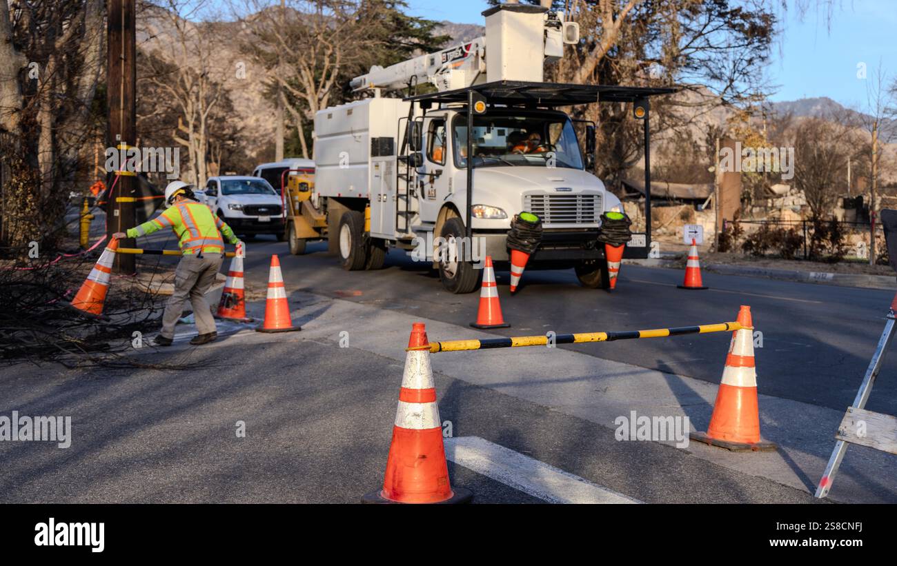 Altadena, California, USA. 21st Jan, 2025. A frenzy of construction in ...