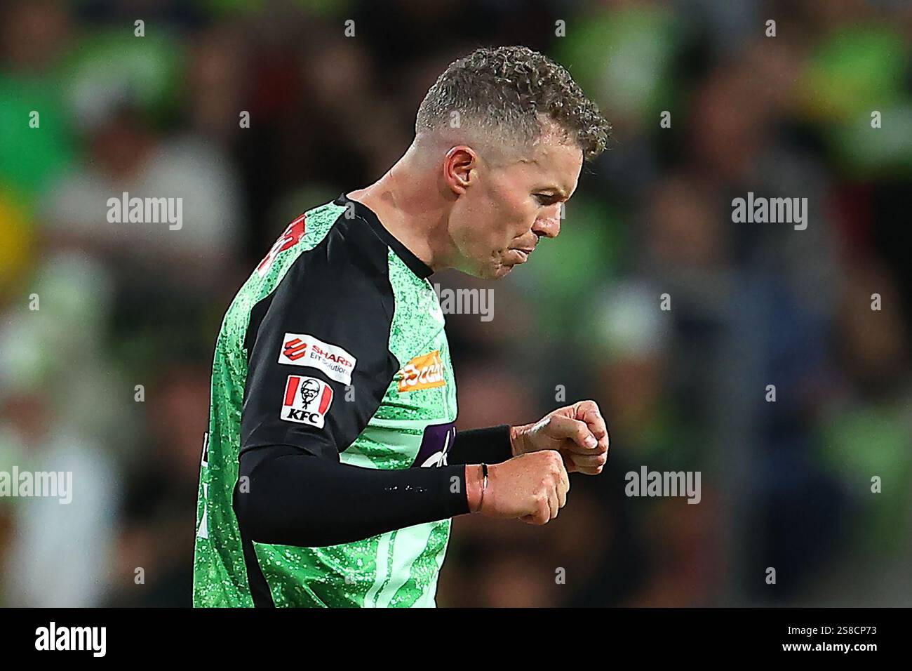 Sydney, Australia. 22nd Jan, 2025. Peter Siddle of the Stars celebrates ...