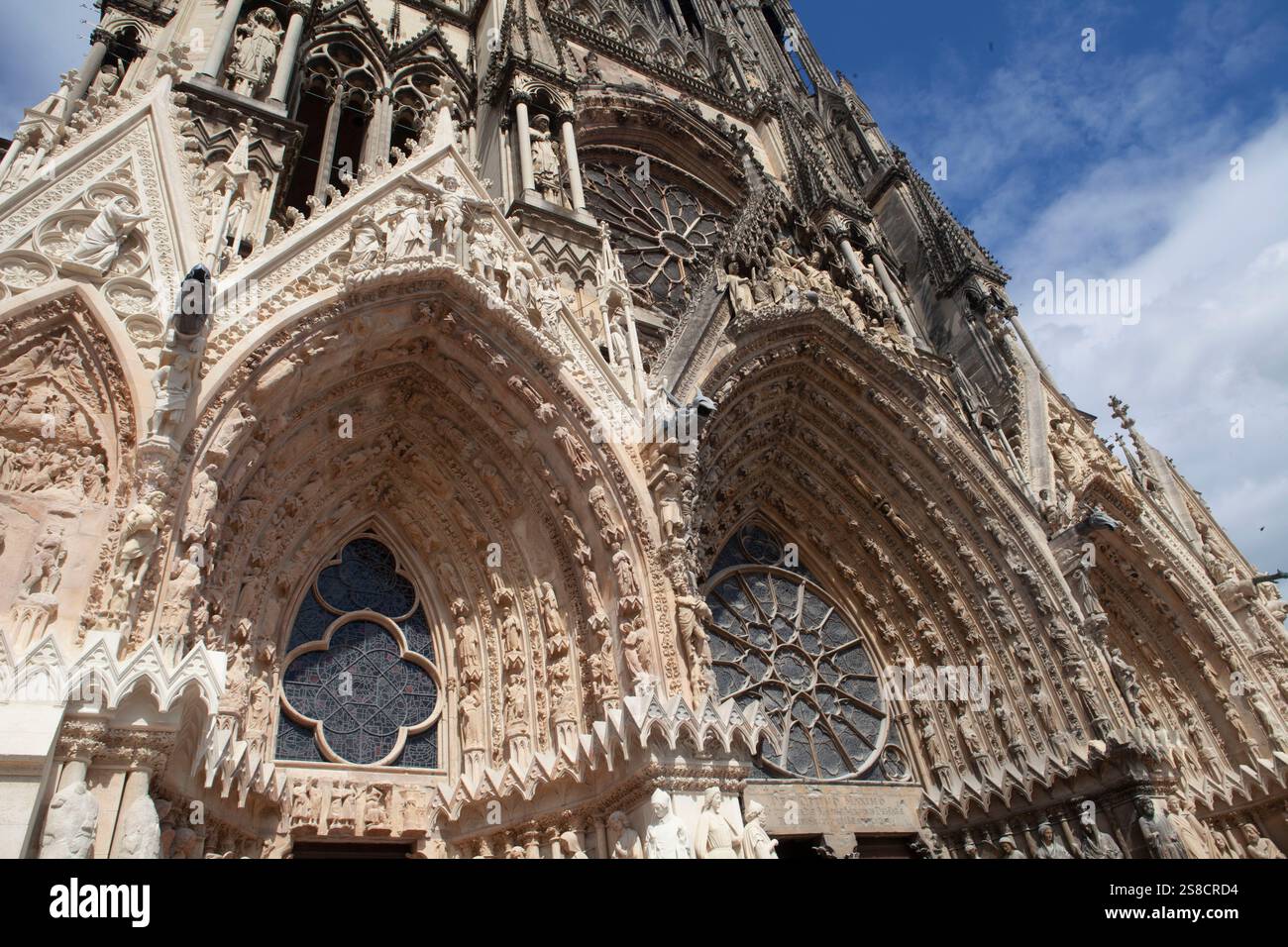 facade of the gothic cathedral of Reims in France Stock Photo - Alamy