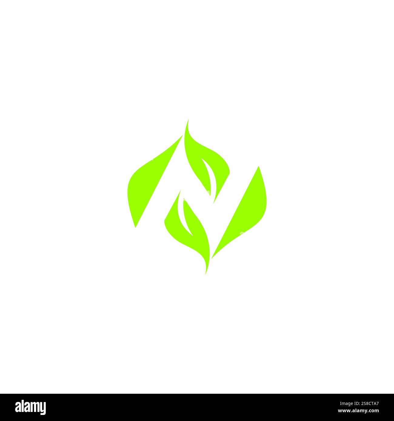 Letter n leaf logo Stock Vector Images - Alamy