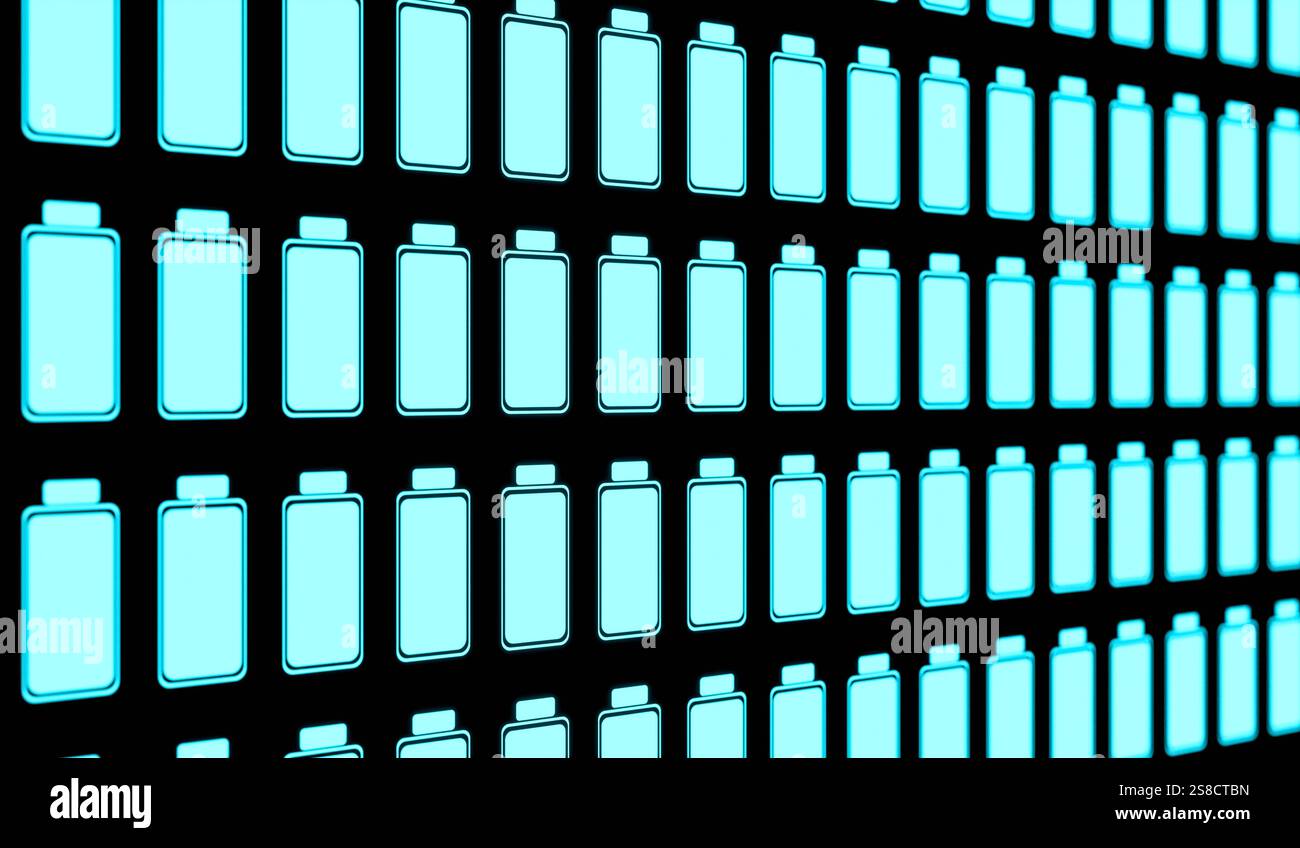 Close-up full charged battery cells. Close-up full charged battery ...