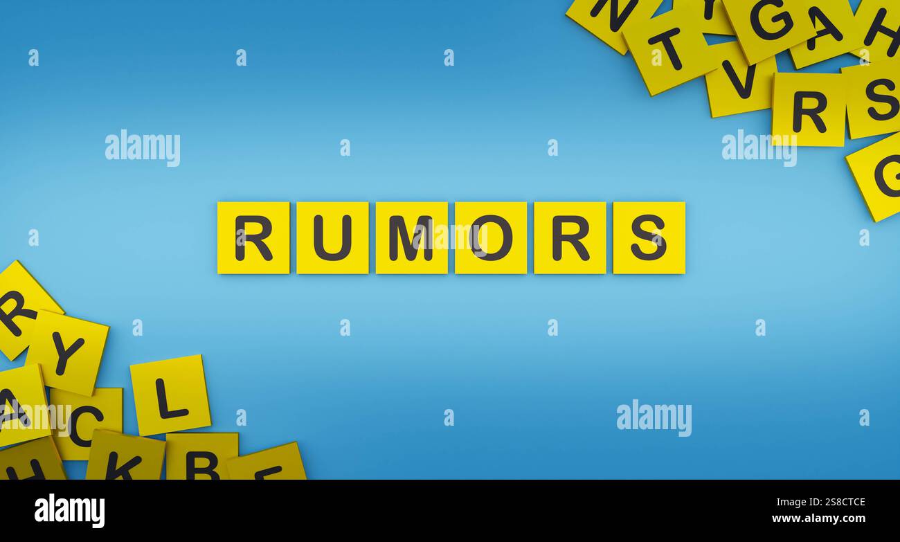 Rumors Rumors, word with tokens. Whisper, buzz, gossip, rumos in social ...
