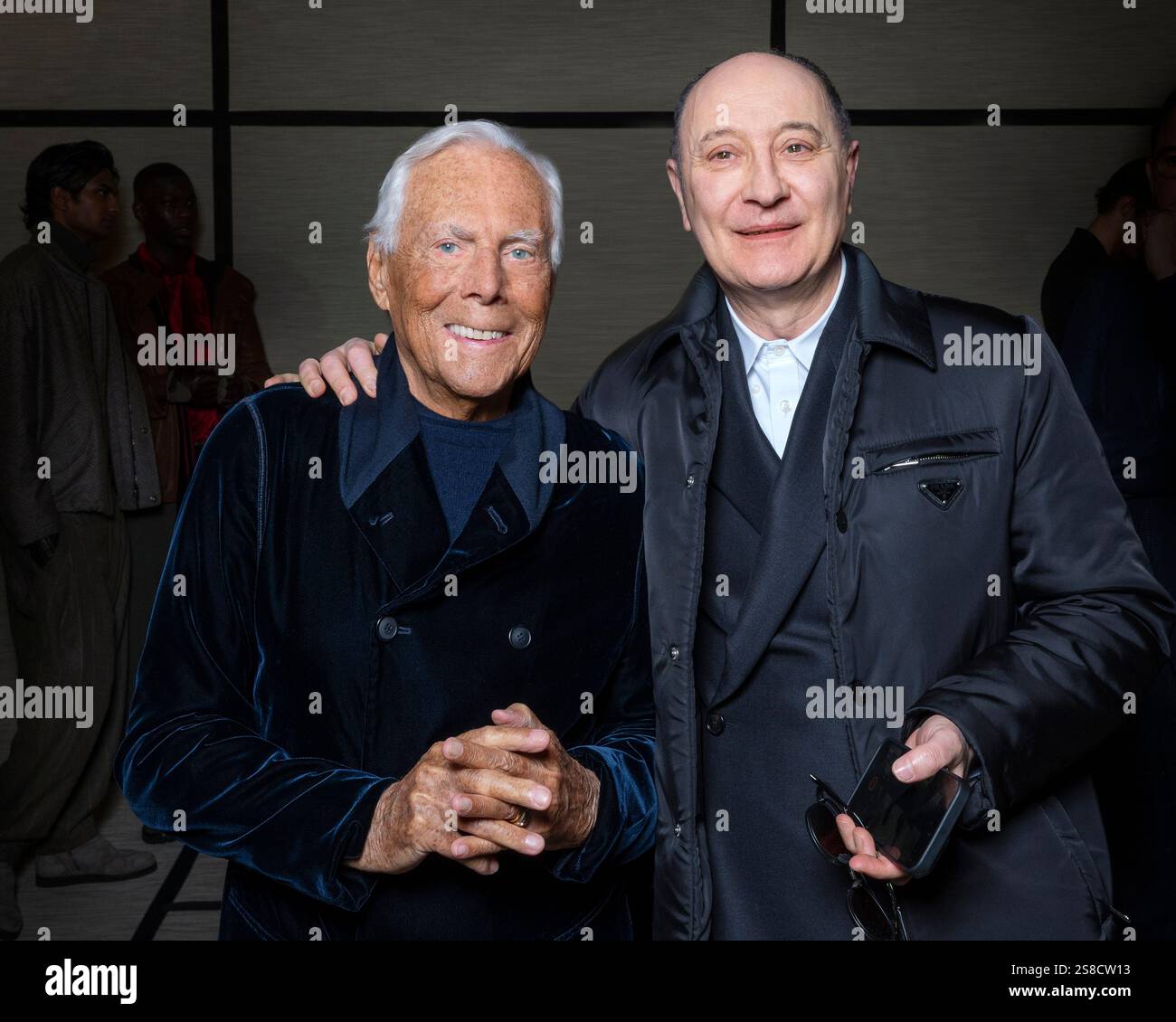 Italy. 20th Jan, 2025. Giorgio Armani, Michele Ciavarella Milan Fashion ...