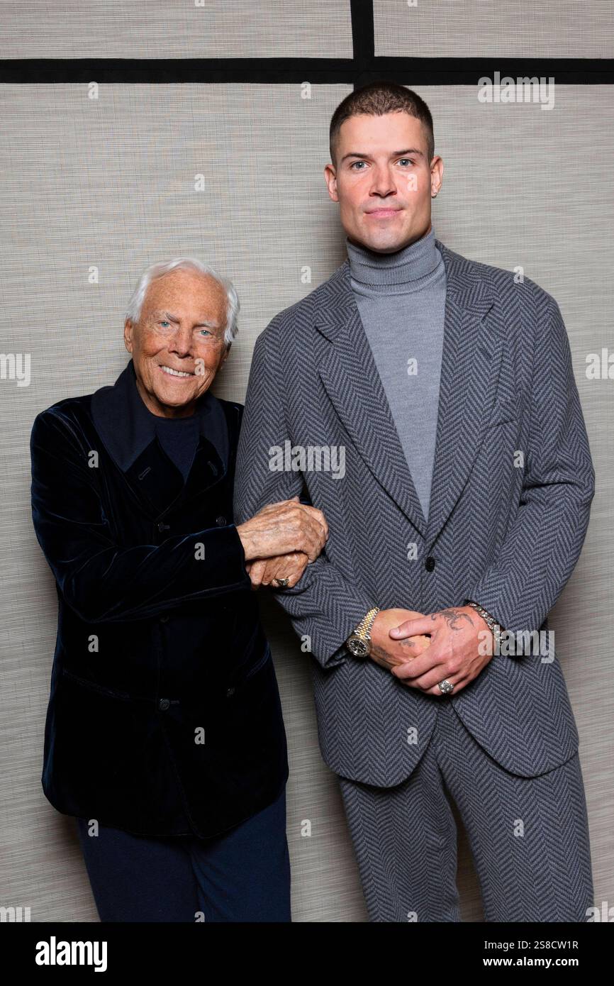 Italy. 20th Jan, 2025. Giorgio Armani, William Goodge Milan Fashion ...