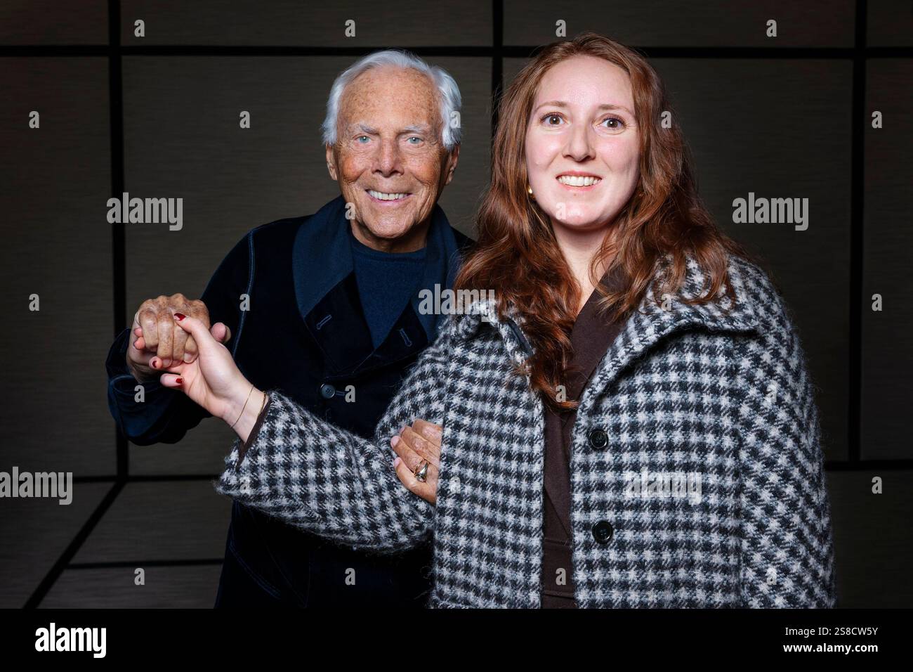 Italy. 20th Jan, 2025. Giorgio Armani, Ilaria Mauri Milan Fashion Week ...