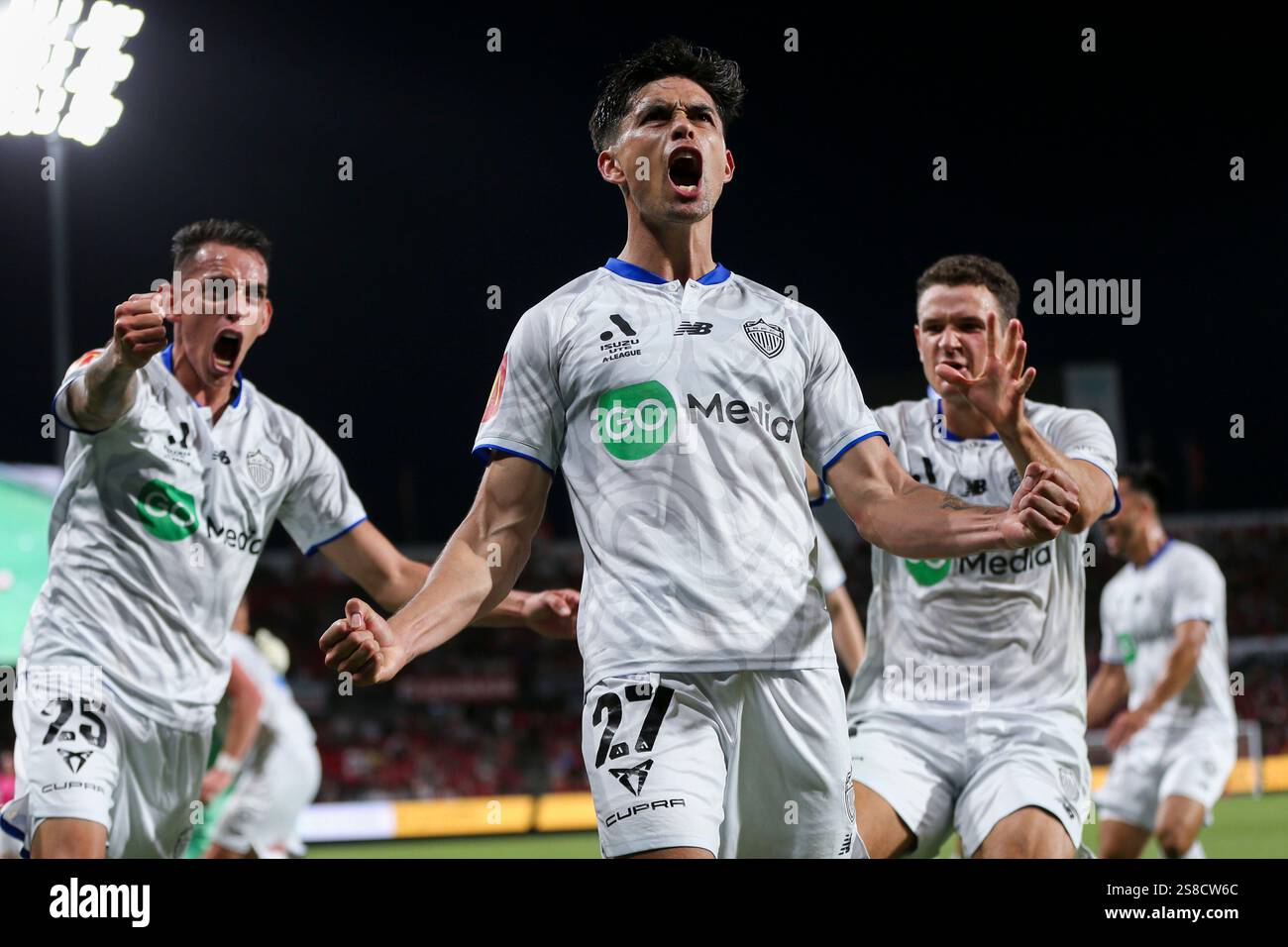 Adelaide, Australia. 22nd Jan, 2025. Logan Rogerson of Auckland FC ...