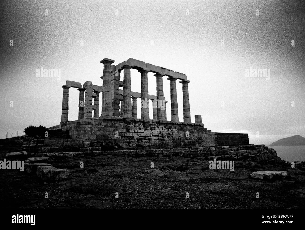 Temple of Poseidon (circa 700 BC). Cape Sounion, Greece Stock Photo - Alamy