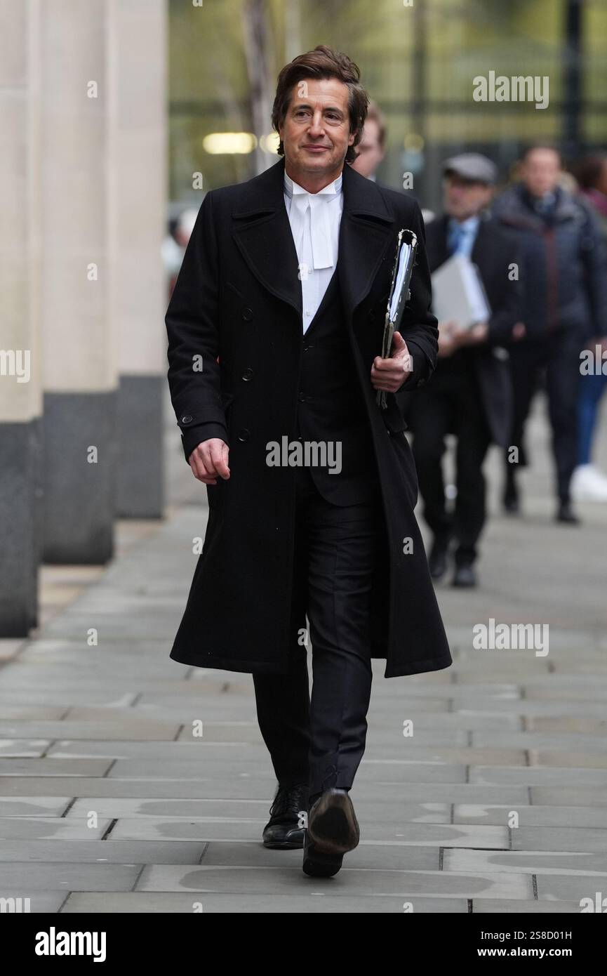 The Duke of Sussex's barrister, David Sherborne (left) arrives at the Rolls Building in London ...