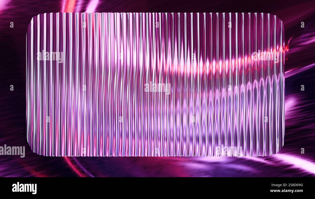 Abstract distortion reeded glass design. 3d rendering Stock Photo - Alamy