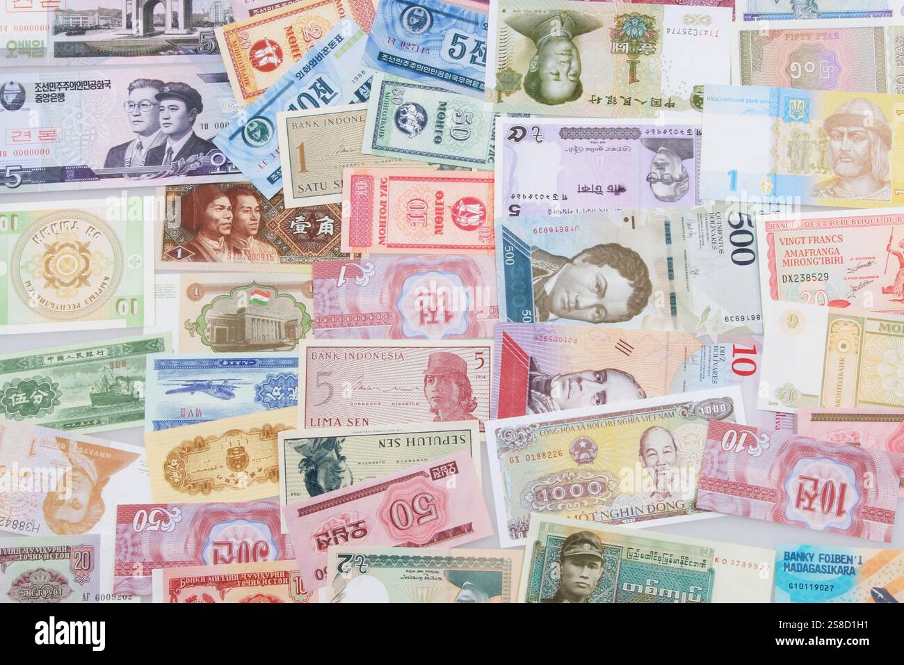 world banknote collection as very nice financial background Stock Photo ...