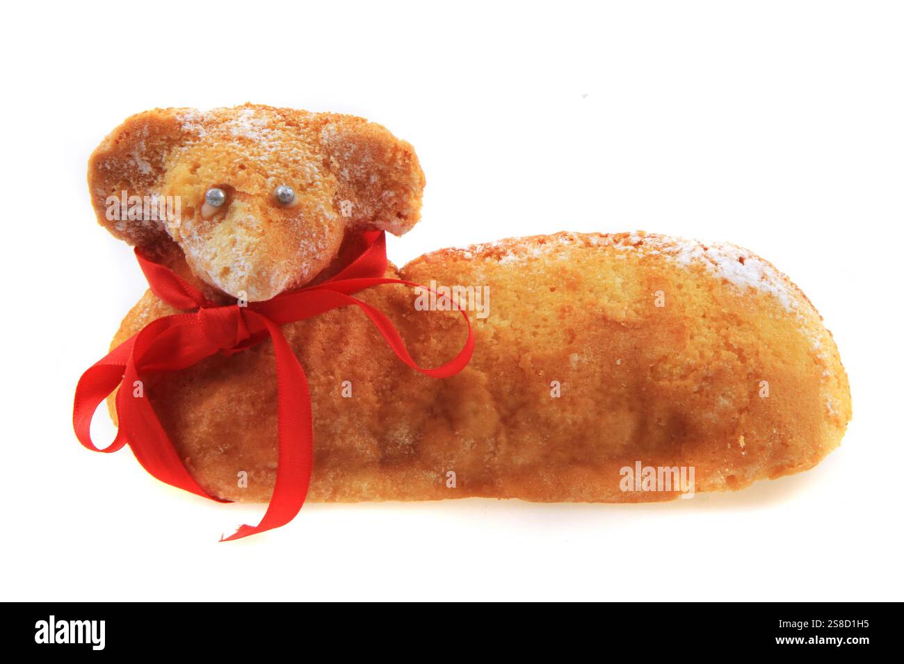traditional czech easter lamb bread isolated on the white background ...