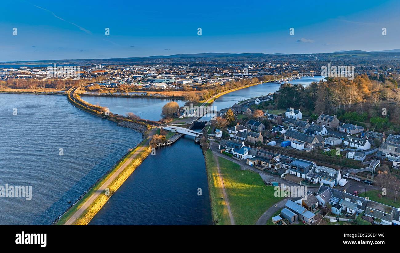 Clachnaharry Inverness Scotland Caledonian Canal the white railway ...