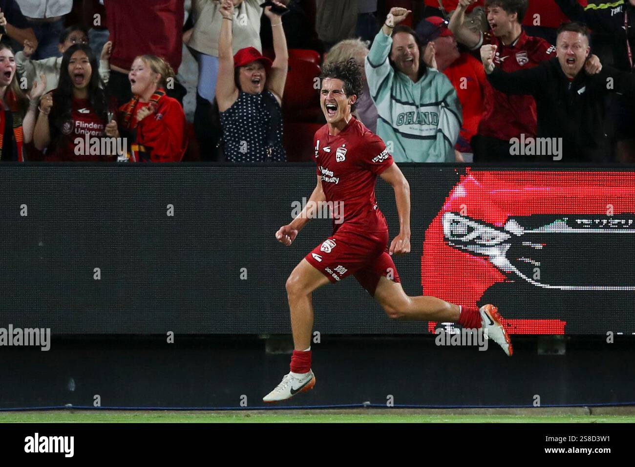 Adelaide, Australia. 22nd Jan, 2025. Archie Goodwin of Adelaide United ...