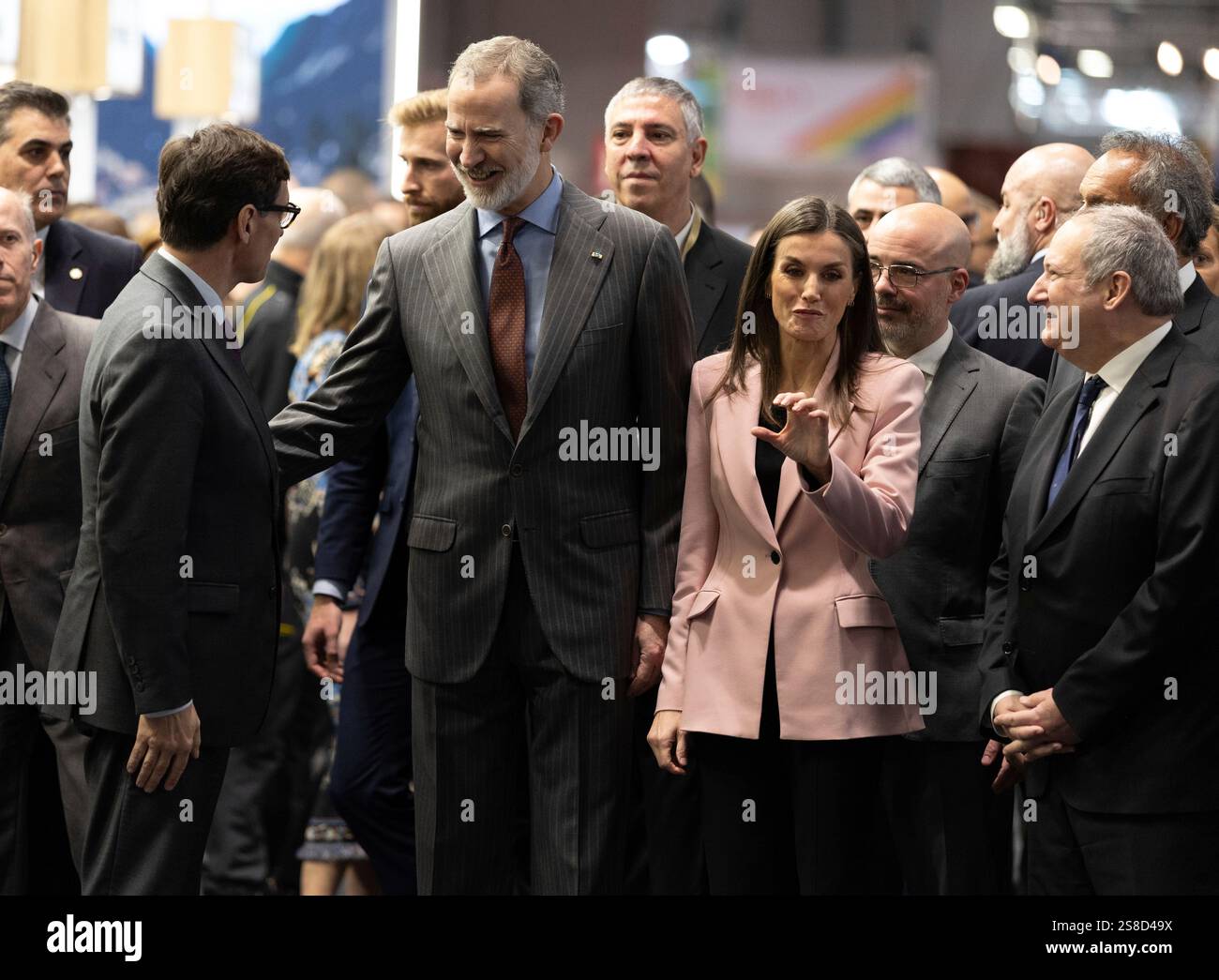 (L-R) The President of the Generalitat of Catalonia, Salvador Illa 22 ...
