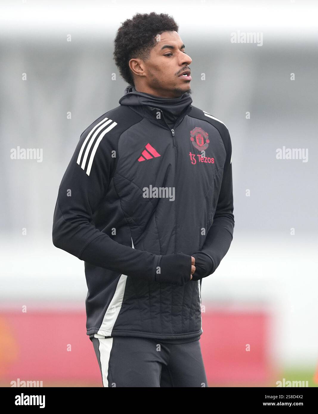 Manchester United's Marcus Rashford during a training session at the ...