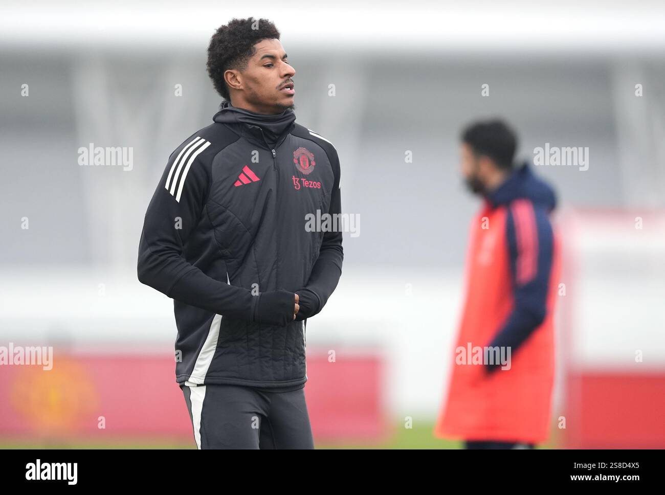 Manchester United's Marcus Rashford during a training session at the ...