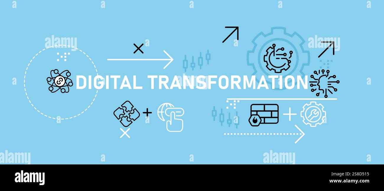 Technological innovation and digitalization Stock Vector Images - Alamy