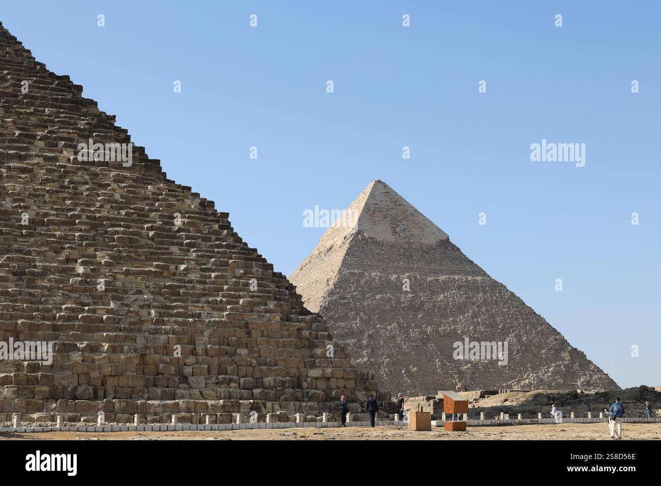 giza, egypt - march 19, 2024: view of chefren pyramid the second ...