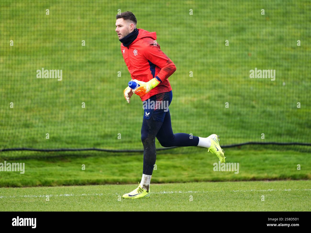 Rangers goalkeeper Jack Butland during a training session at the ...