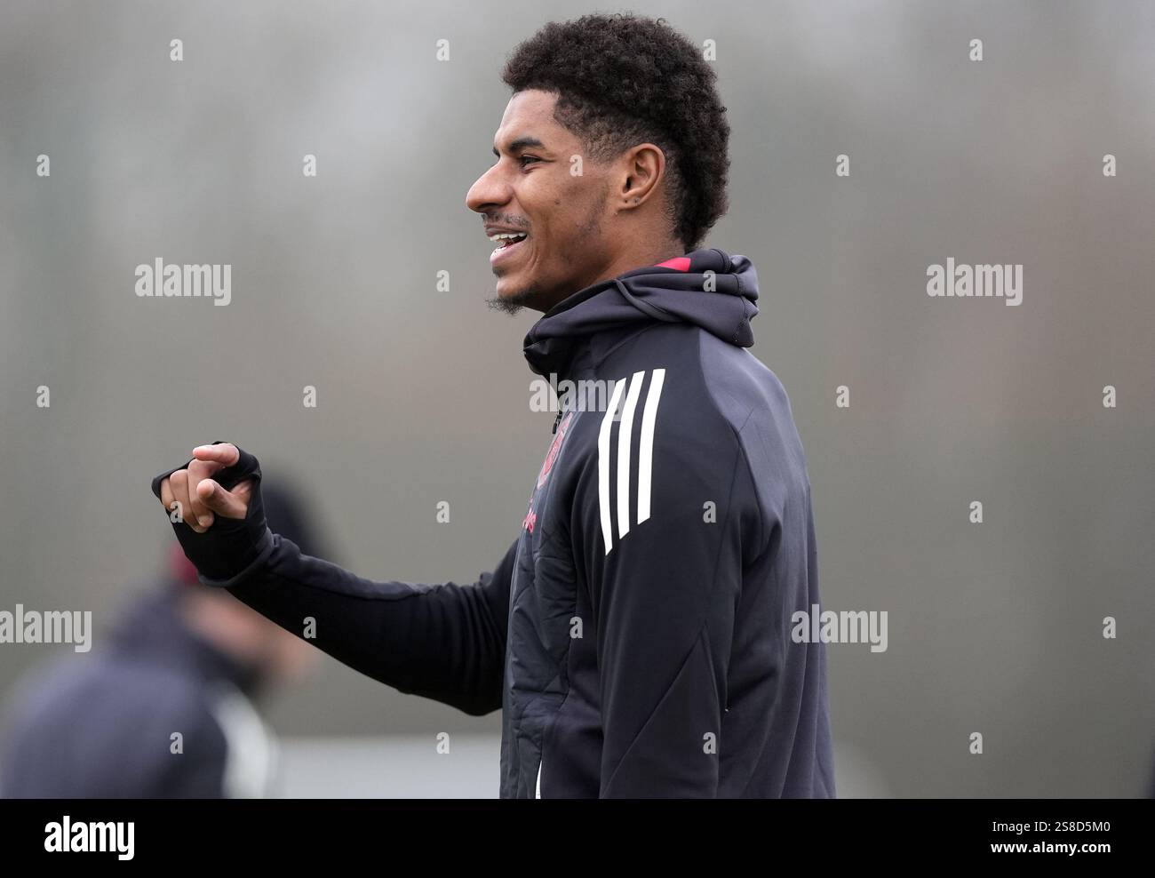 Manchester United's Marcus Rashford during a training session at the ...