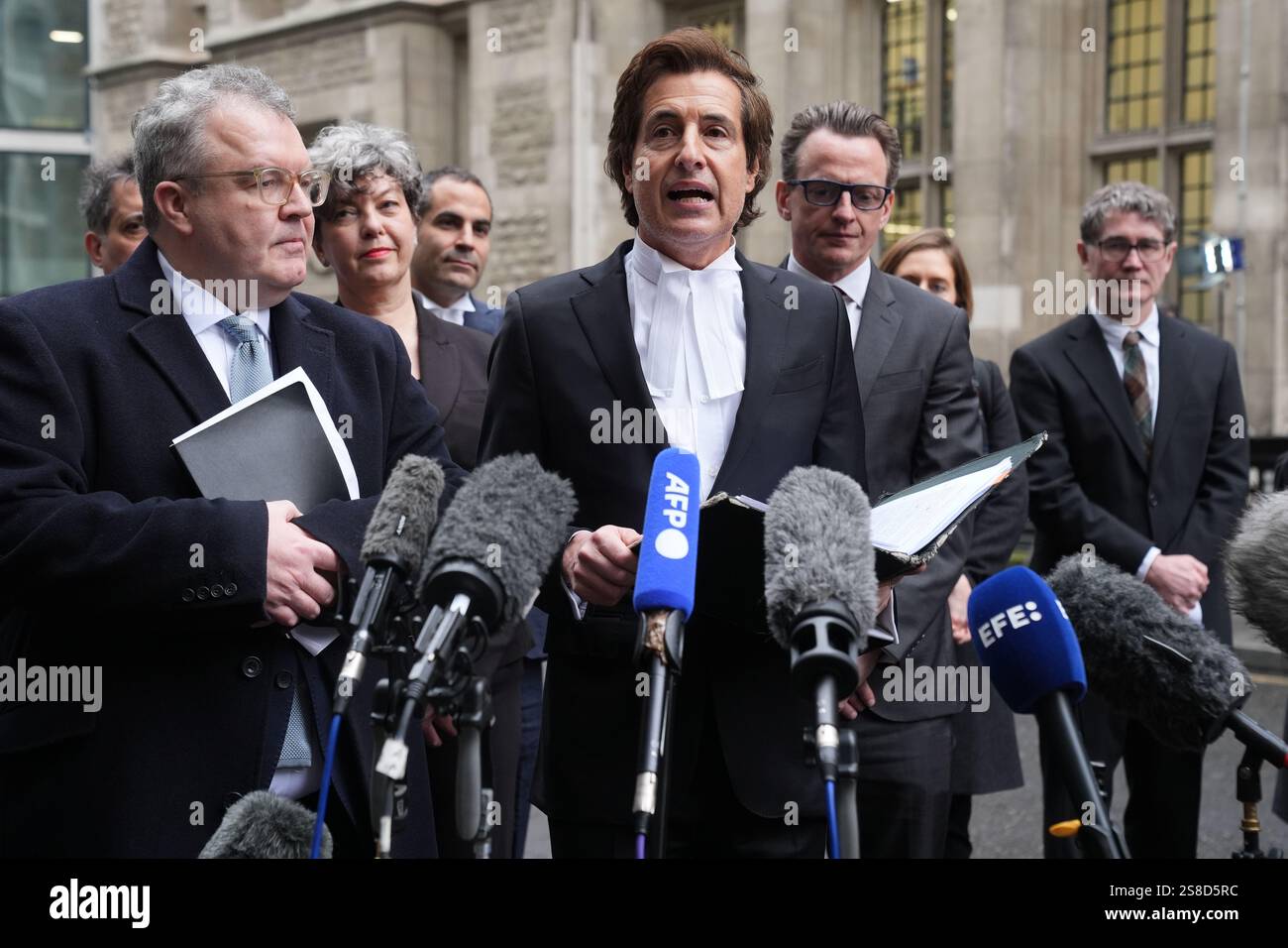 Lord Tom Watson (left) and the Duke of Sussex's barrister, David ...