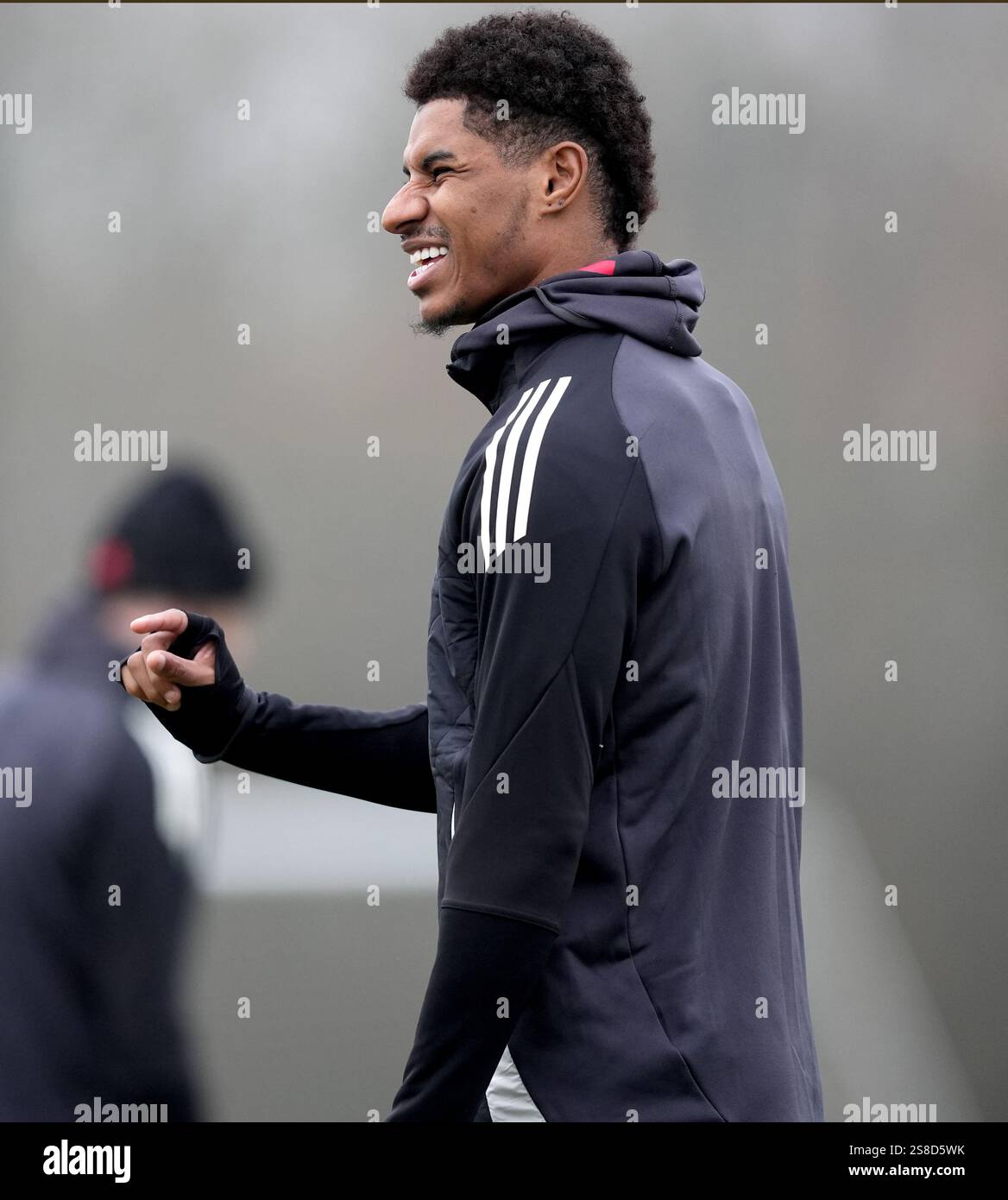 Manchester United's Marcus Rashford during a training session at the ...